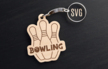 Bowling Keychain | Sport SVG Laser Cut File | Crafty