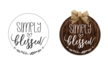 Simply Blessed Round Door Sign | Crafty