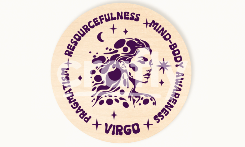 Virgo Zodiac Circle Sign Svg Cut File | Crafty