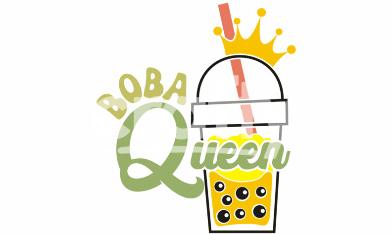 Boba Queen SVG | Tea Lovers SVG Cut File | Crafty