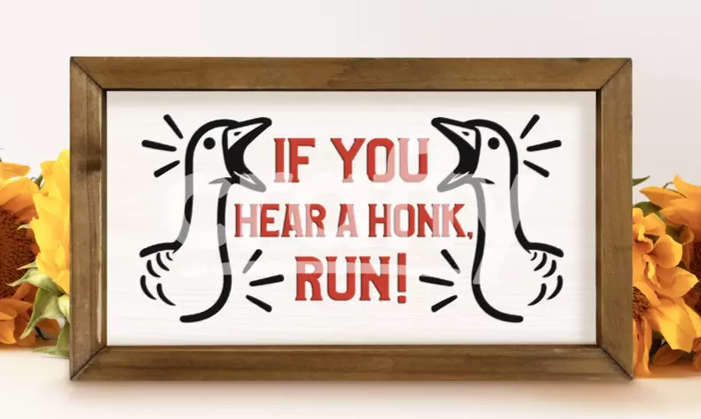If You Hear A Honk Run | Goose SVG | Crafty