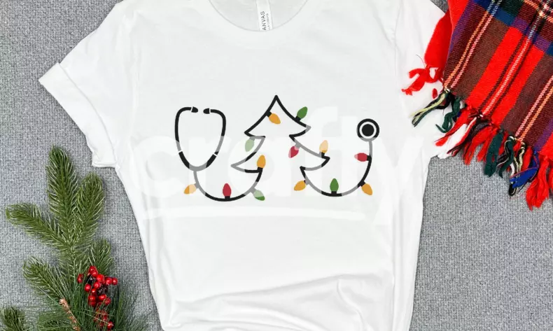 Stethoscope Christmas Tree | Christmas Nurse SVG | Crafty