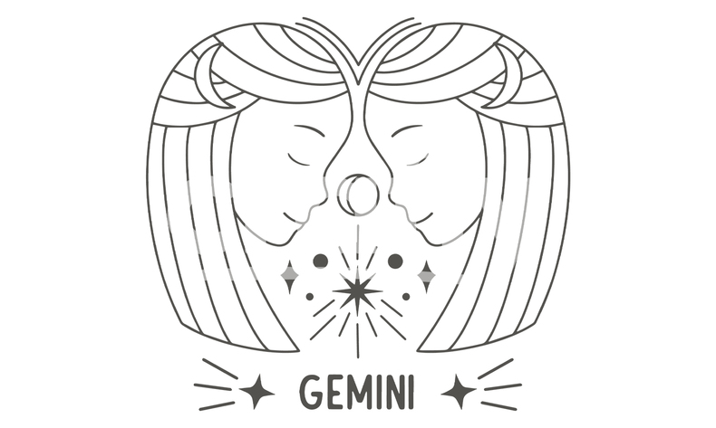 Gemini Line Art | Crafty