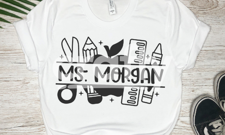 Back To School Monogram | Teacher Monogram SVG | Crafty