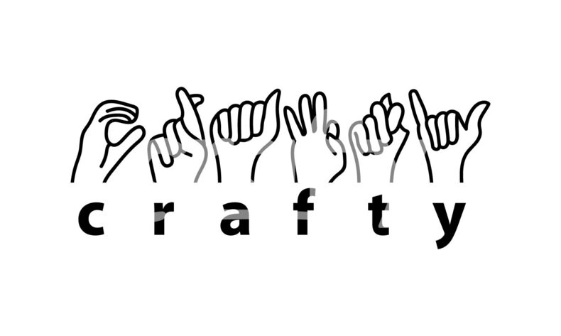 Crafty | Sign Language SVG Cut File | Crafty