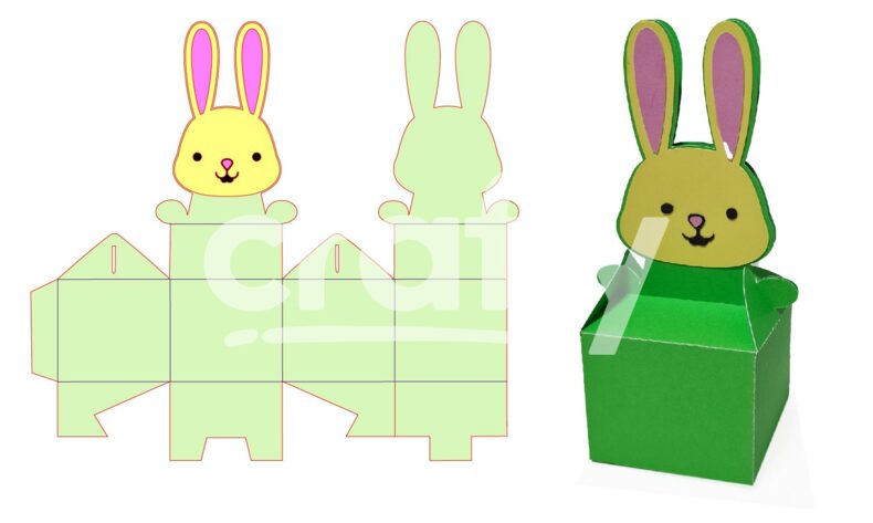 Cute little bunny box svg cut file | Crafty