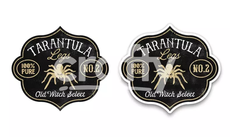 Tarantula Legs Label | Apothecary Sticker PNG | Crafty