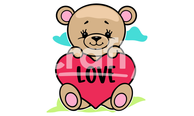 Teddy Bear SVG | Bear Love SVG | Crafty