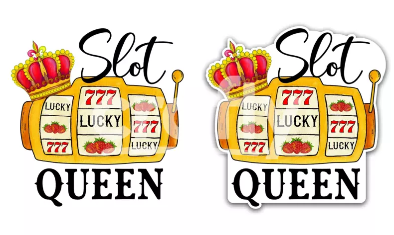 Slot Queen Sublimation | Slot Machine Sticker | Crafty