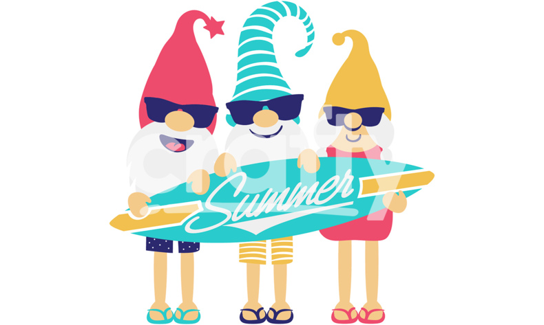 Surfing Gnomes | Summer SVG design | Crafty