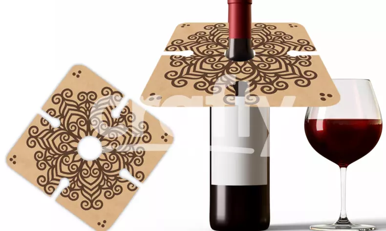 Pretty Mandela Wine Butler SVG For Laser Cutting | Crafty