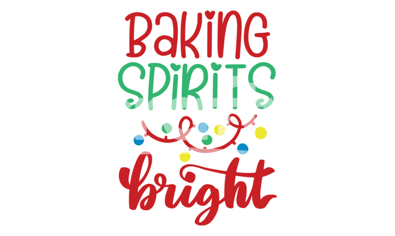 Baking Spirit Bright | Christmas Cutting Board SVG Cut File | Crafty