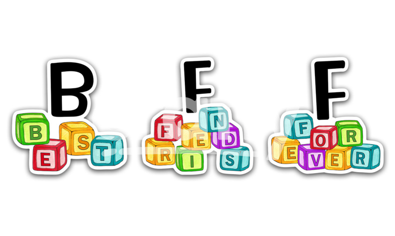 Triplets Sublimation | BFF Best Friends Forever Print then Cut File ...