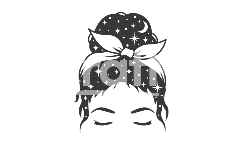 Celestial Messy Bun | Magical SVG | Crafty