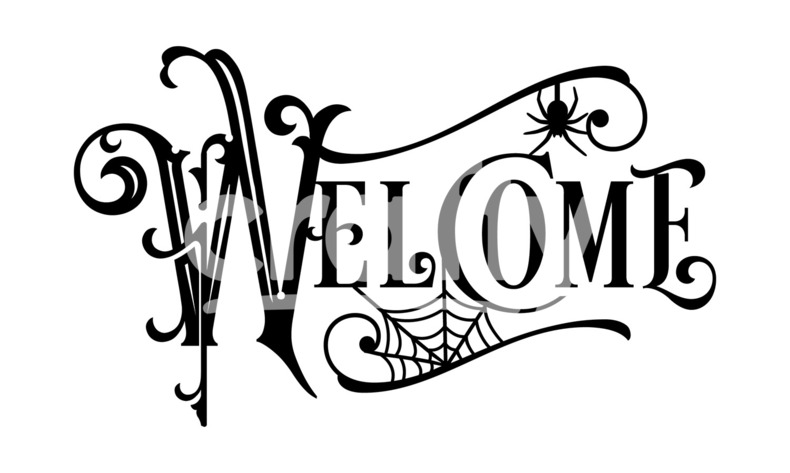 Scary Welcome | Vintage Halloween Sign | Crafty
