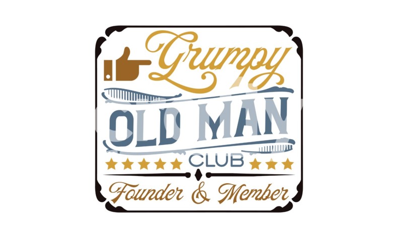 Grumpy Old Man Club | Funny Vintage Phrases SVG Cut File Design | Crafty