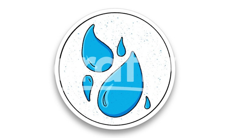 Water Drops Sticker | Elements Print Then Cut | Crafty