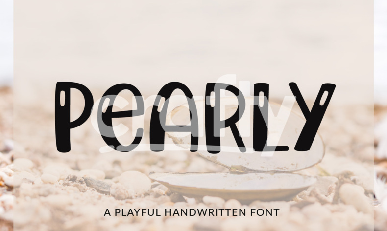 Pearly | A playful handwritten font | Crafty