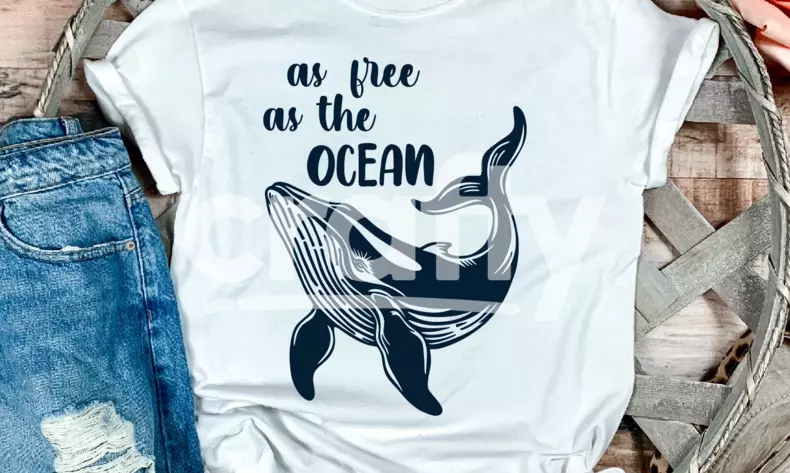 As Free As The Ocean SVG | Whale Cut File | Crafty