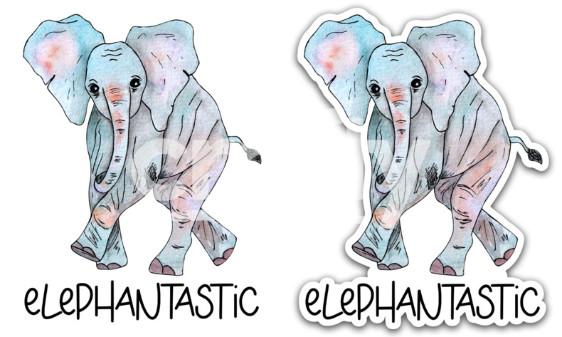 Elephantastic Sublimation | Cute Baby Elephant Sticker | Crafty