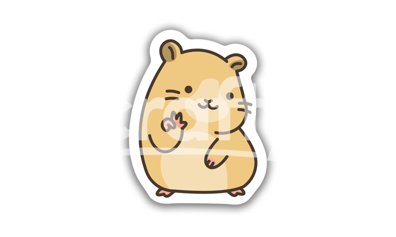 Hamster Peace Sign | Cute Hamster Sticker | Crafty