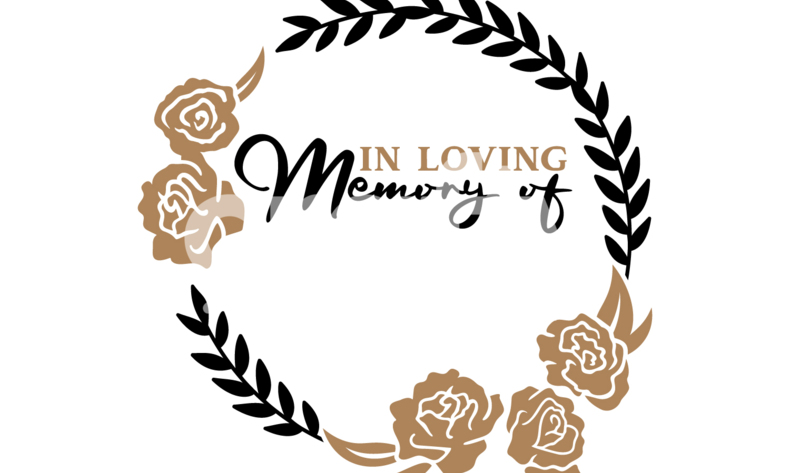 In loving Memory of | Memorial svg | Crafty
