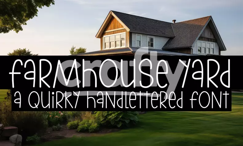 Farmhouse Yard - A Quirky Handlettered Font | Crafty