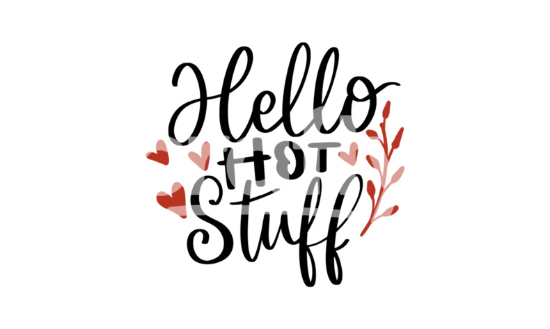 Hello Hot Stuff | Funny Pot Holder SVG Cut File | Crafty