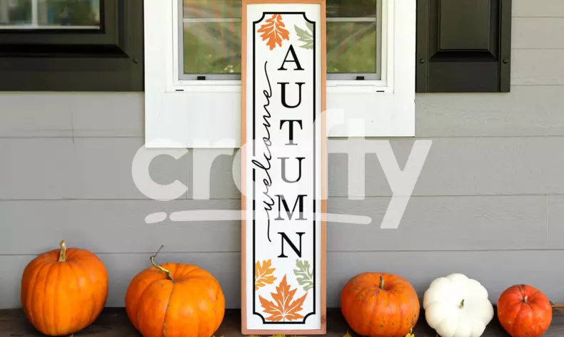 Welcome autumn | Fall Porch Sign SVG | Crafty