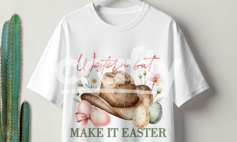 Western but make it Easter | Cowboy hat | Easter DTF | Crafty