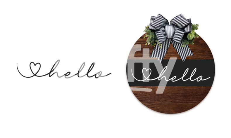 Hello Round Door Sign | Crafty