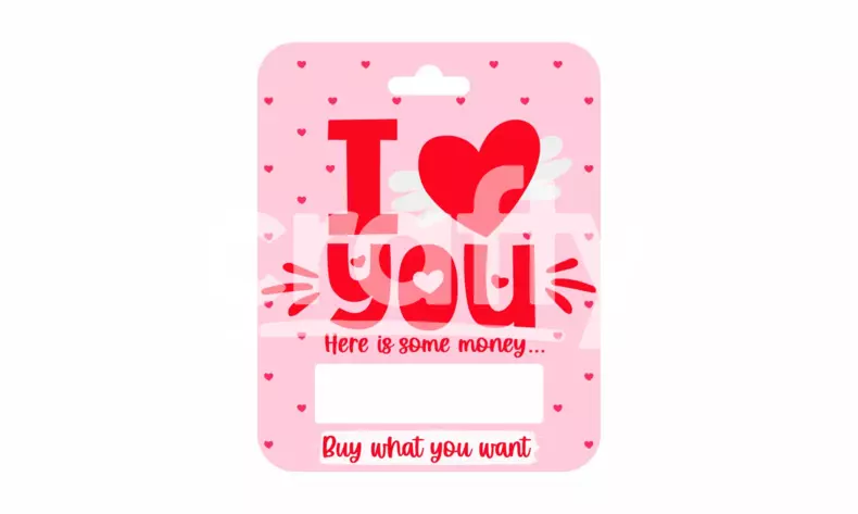 I love you | Valentines Day Money card | Crafty