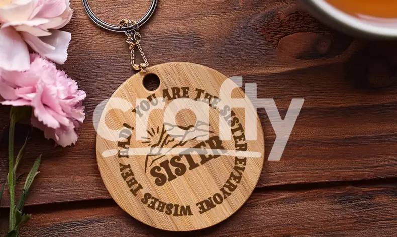 You Are The Sister Keychain Laser SVG | Crafty