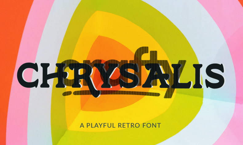 Chrysalis | A playful retro font | Crafty