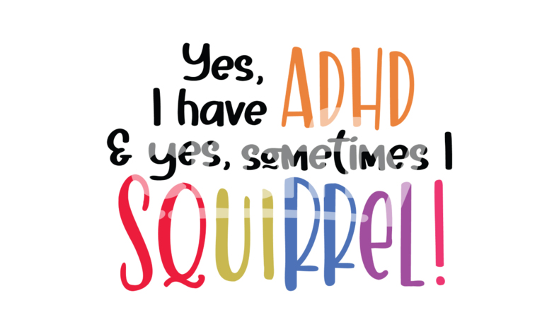 ADHD Squirrel! | ADHD Awareness SVG Designs | Crafty