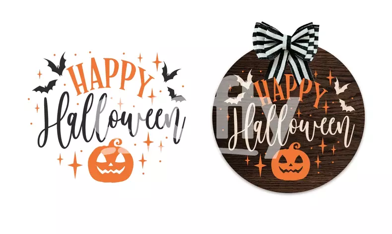 Happy Halloween Round Sign | Crafty