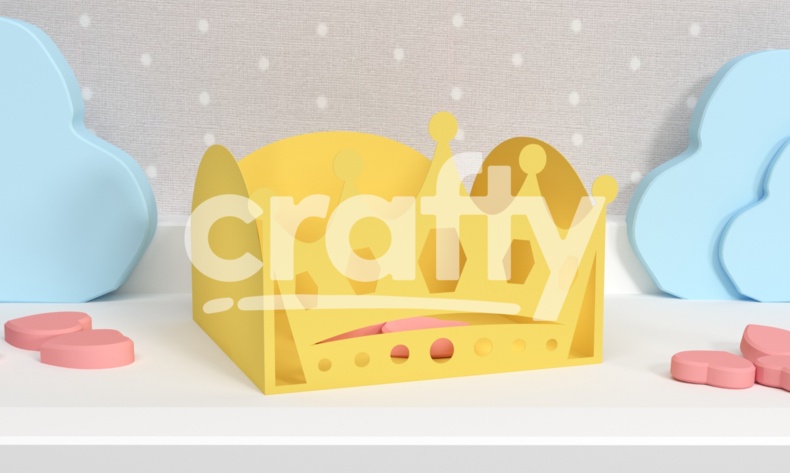 Crown SVG | Candy box SVG | 3D box paper cut | Crafty