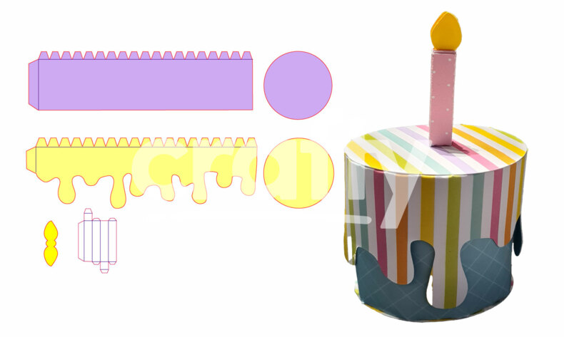 Dripping Birthday cake SVG cut file | Crafty