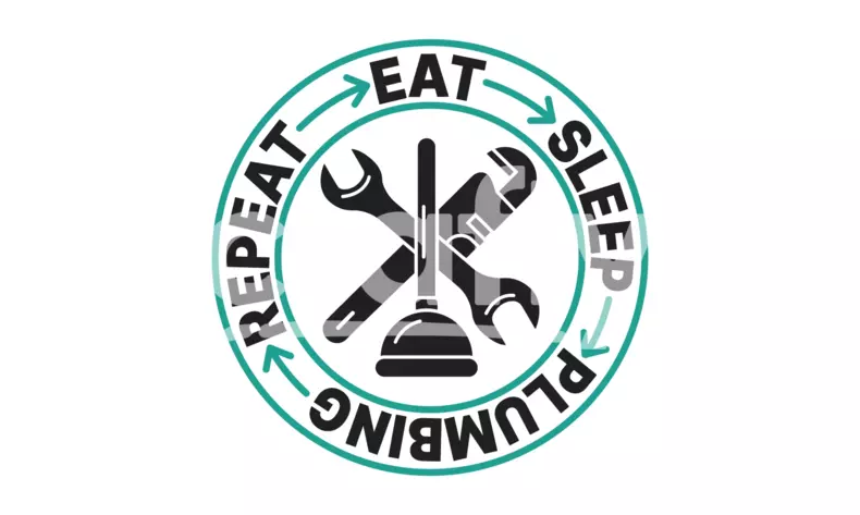 Eat Sleep Plumbing Repeat | Plumber SVG | Crafty