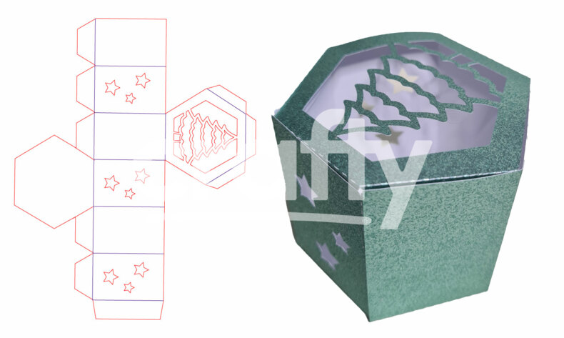 Christmas tree box SVG | Crafty