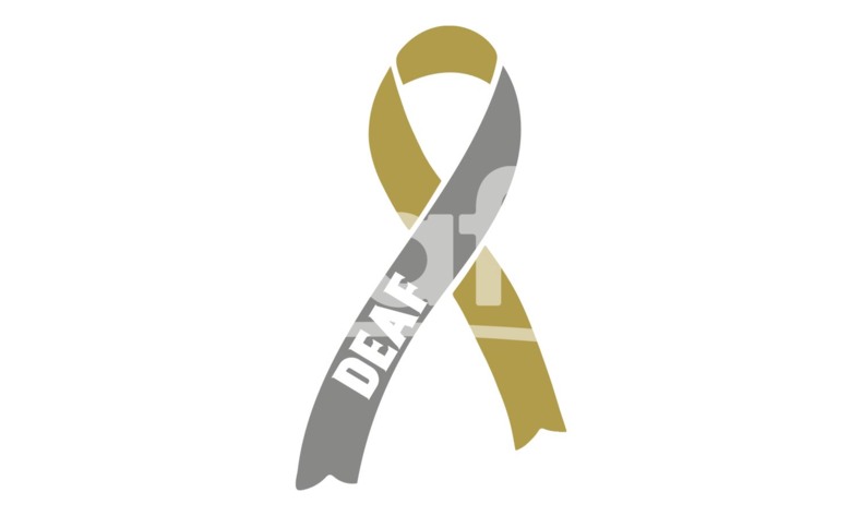 Deaf Awareness Ribbon | SVG Cut File Design | Crafty