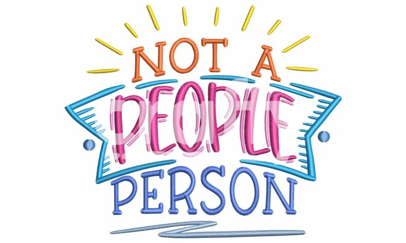 Not A People Person | Introvert Quote Embroidery | Crafty