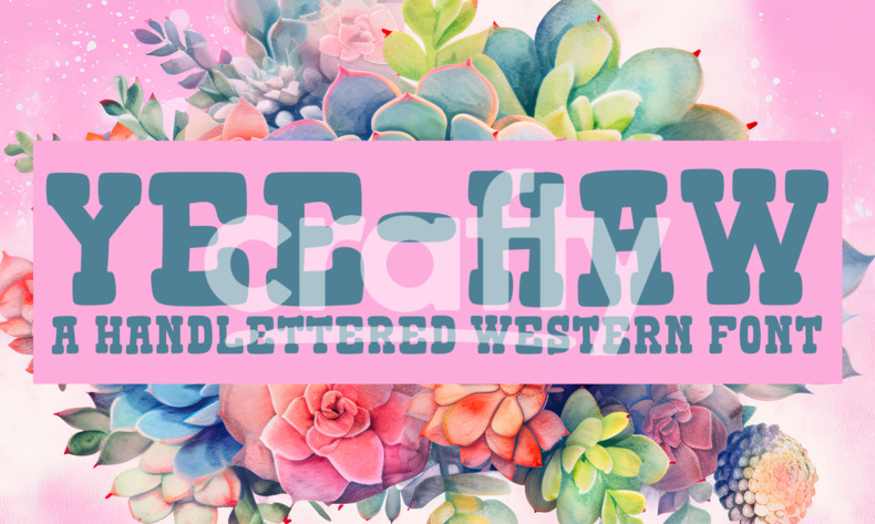 Yee-Haw - A Handlettered Western Font | Crafty