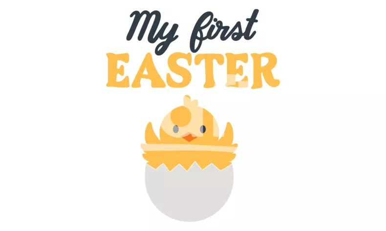 Easter Chicken | Baby's First Easter SVG | Crafty
