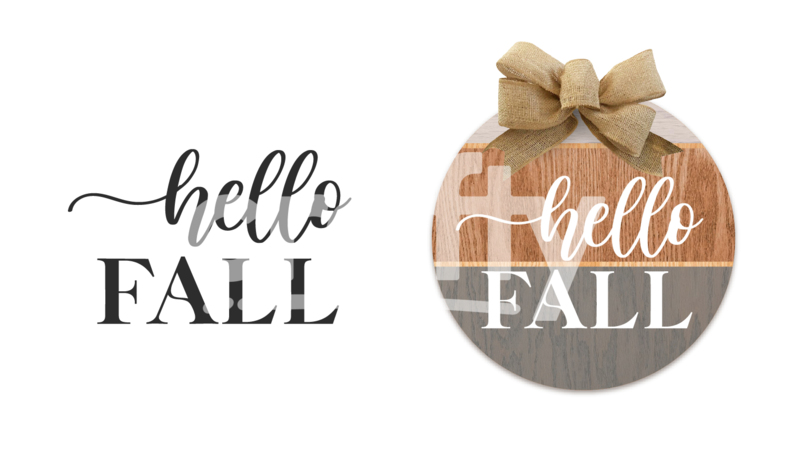 Hello Fall Round Sign | Crafty