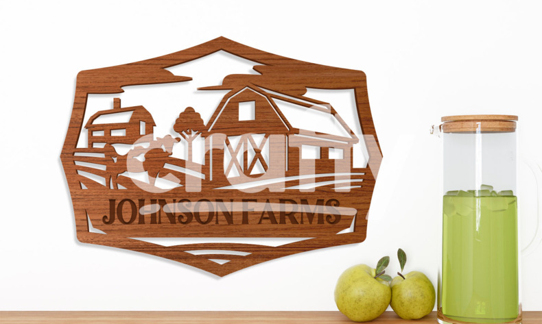 Personalized farm sign laser cut | Farm scene SVG | Crafty