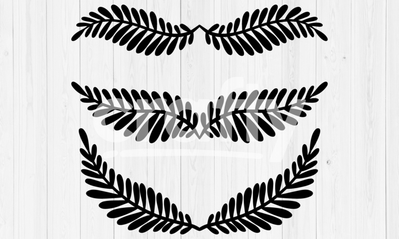 Three Leaves Borders SVG Cut FIles | Crafty