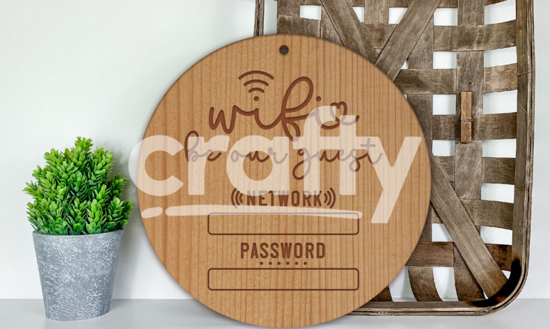 Editable Wifi Password Sign | Home Wifi Sign Laser File | Crafty