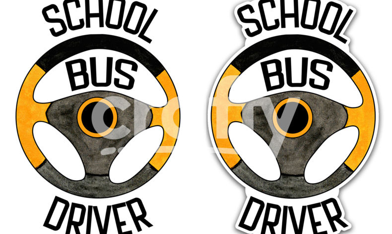 School Bus Driver Sublimation | School Bus Driver Sticker | Crafty