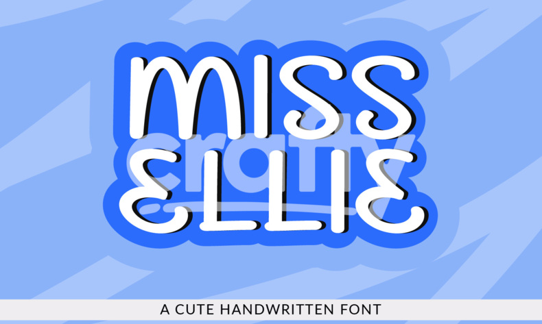 Miss Ellie | A playful handwritten font | Crafty